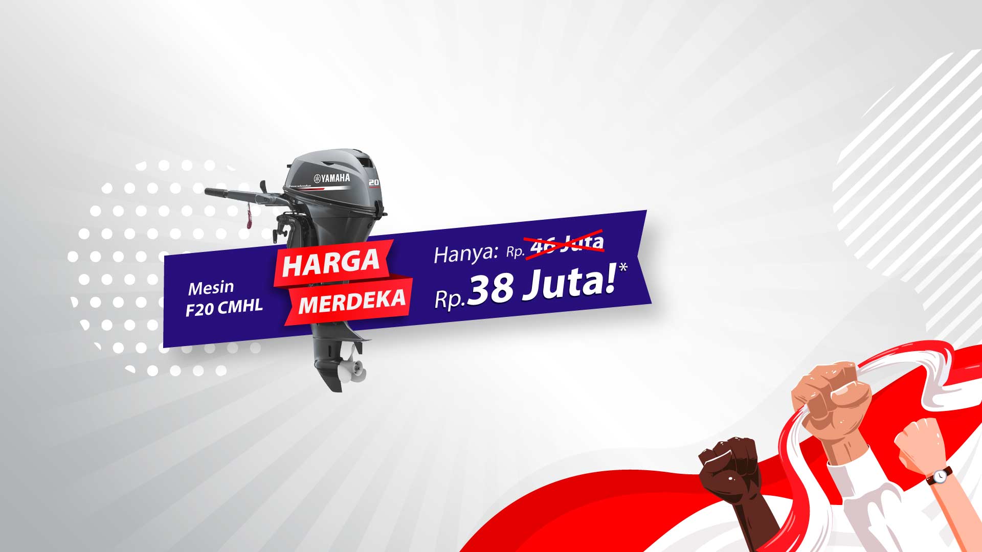 Program Harga Merdeka Yamaha Outboard Motor F20CMHL - Karya Bahari ...